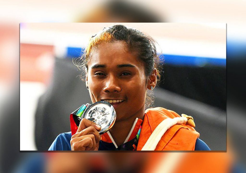 Hima Das Sprints Towards Hattrick - Bold Outline : India's leading ...