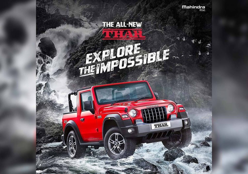 Iconic Off-roader SUV, Mahindra Thar - Bold Outline : India's leading ...