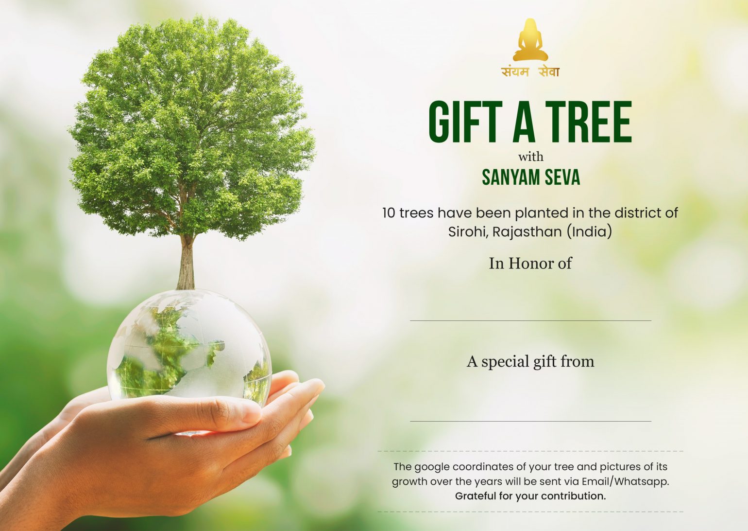 GIFT A TREE - A Plantation Drive in Sirohi, Rajasthan By Sanyam Seva ...