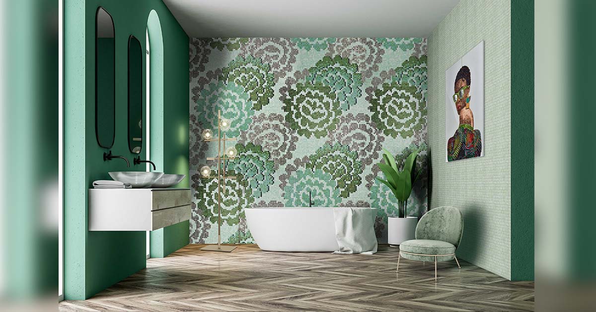 Create glamorous bathrooms with Sicis’ Mosaic collections (Available ...