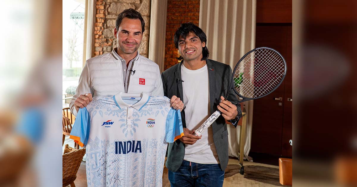 In a first, Tennis Legend Roger Federer Meets Olympic Gold Medalist ...